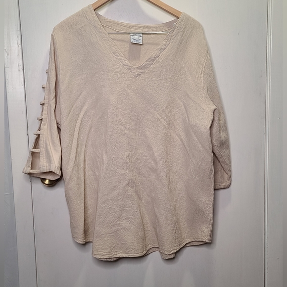 Pacific Sunwear | Tops | Vintage Cream Color Cotton Bohemian Tunic Top ...